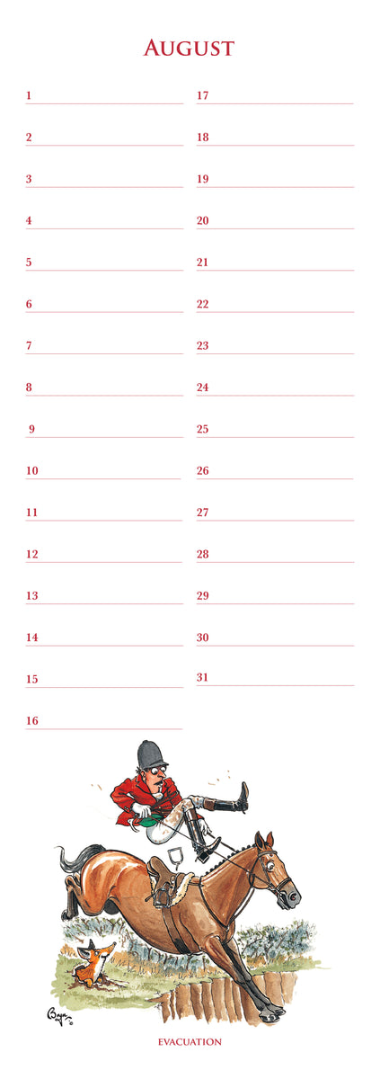 Hunting Anniversary Calendar – Fox Hunting Cartoons by Bryn Parry ...