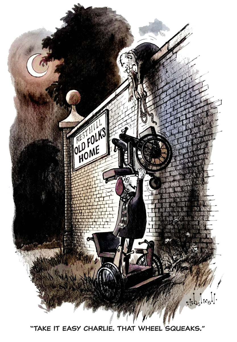 Squeaky Wheel. Vintage humour greeting card by Thelwell ...