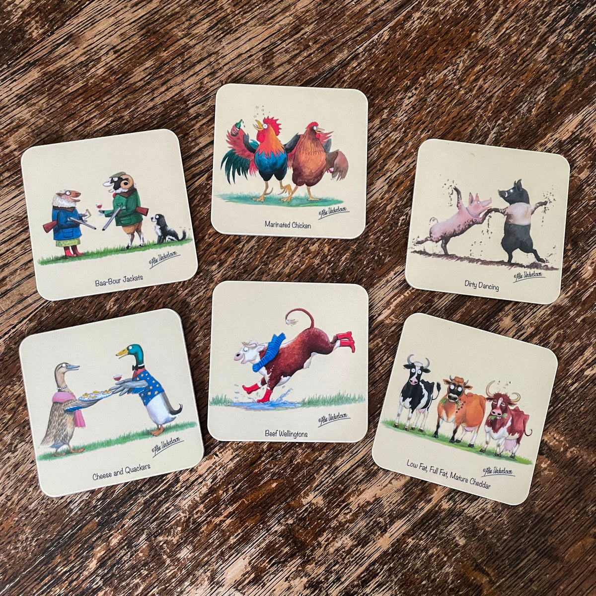 Farm Animal Drinks Coasters by Alex Underdown – CountrysideGreetings