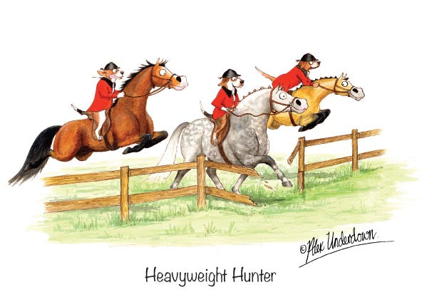 Horse greeting card "Heavyweight Hunter" by Alex Underdown ...