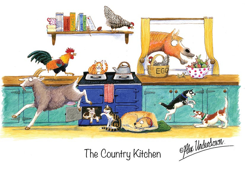 Farm and Pet greeting card "The Country Kitchen" by Alex Underdown ...
