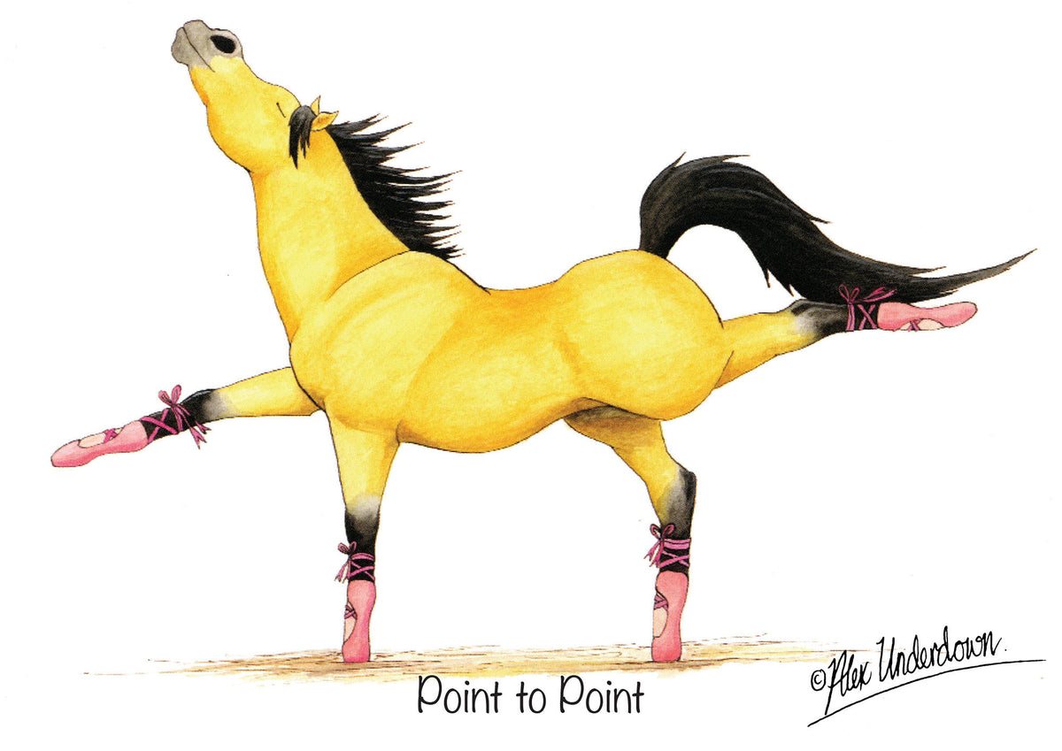 Horse greeting card "Point to Point" by Alex Underdown ...