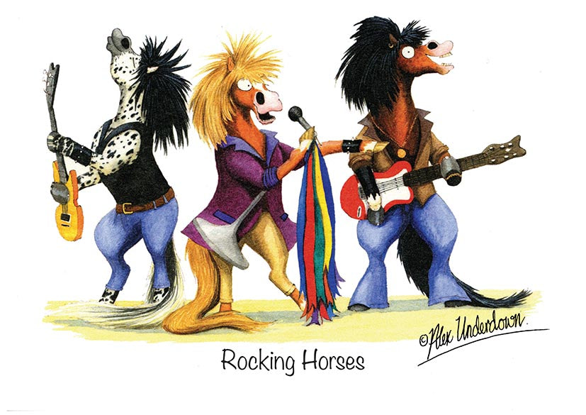 Horse greeting card "Rocking Horses" by Alex Underdown ...