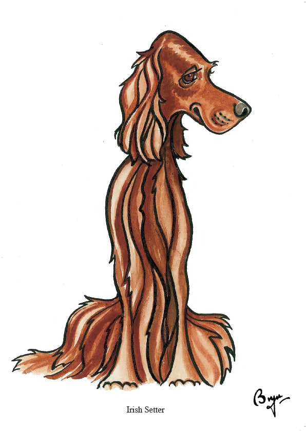 Irish Setter dog birthday greeting card by Bryn Parry ...
