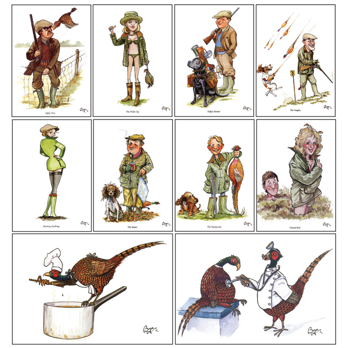 Shooting greeting card pack by Bryn Parry – CountrysideGreetings