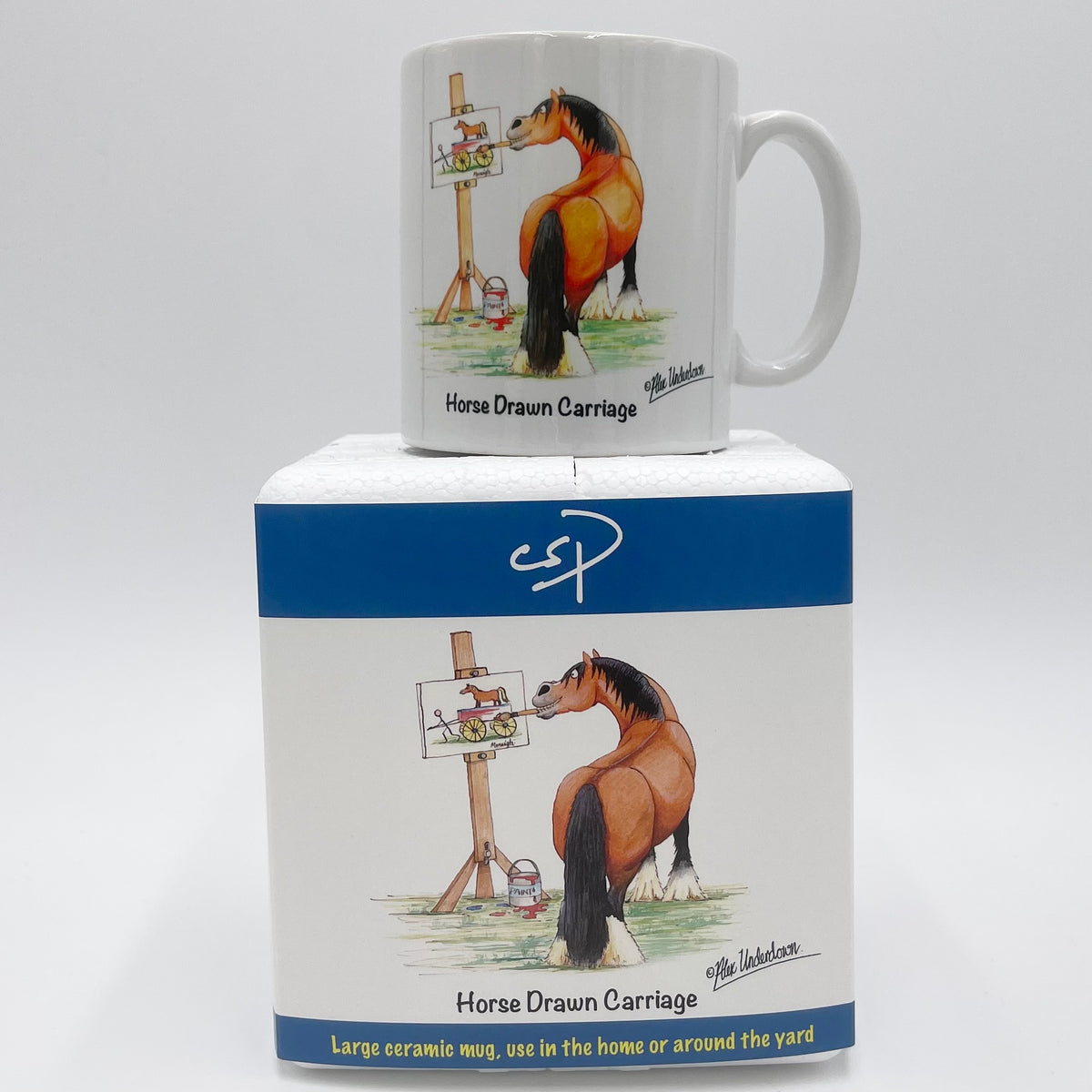 Horse mug. Horse Drawn Carriage by Alex Underdown – CountrysideGreetings