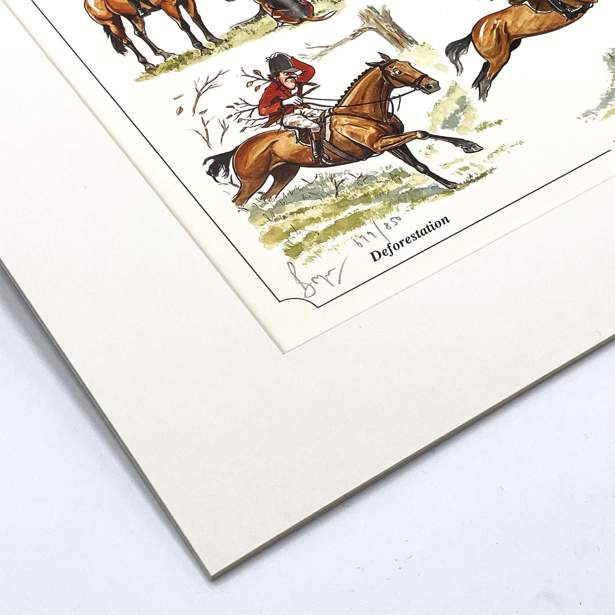 Limited edition fox hunting cartoon art print. The Hunting Day by Bryn ...